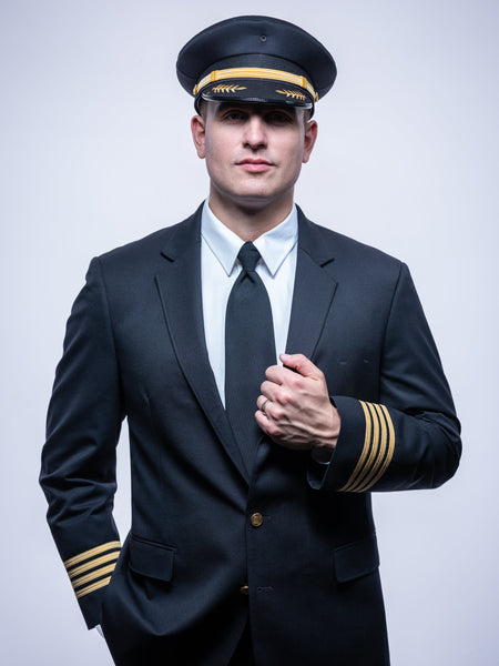 Declan Sharkskin Midnight Blue Jacket - M&H Uniforms