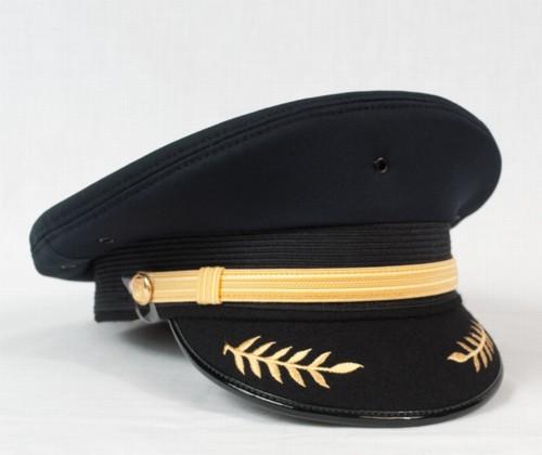 Female Midway Kitty Hawk Blue Sharkskin Captain Hat - M&H Uniforms